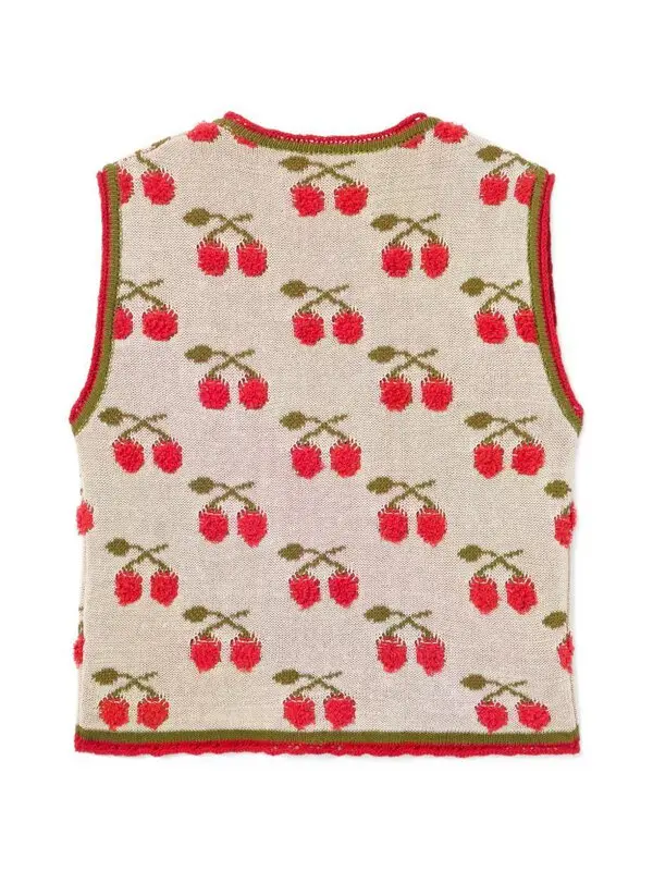 La DoubleJ Cherry Tie Gilet - Neutrals