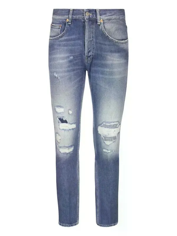 DONDUP Dian Ripped-detail Five-pocket Jeans - Blue