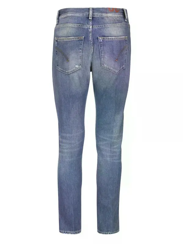 DONDUP Dian Ripped-detail Five-pocket Jeans - Blue