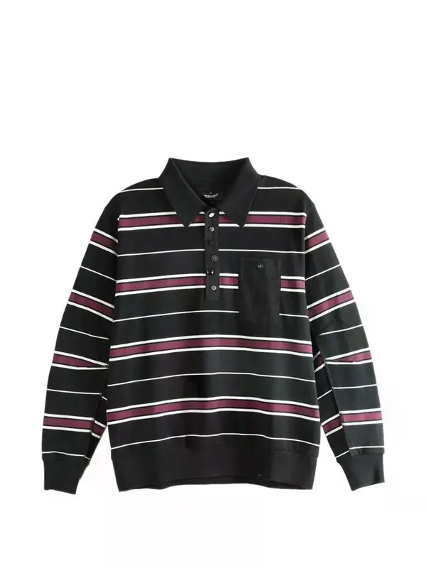 Undercover Striped Pocket Polo Shirt - Black