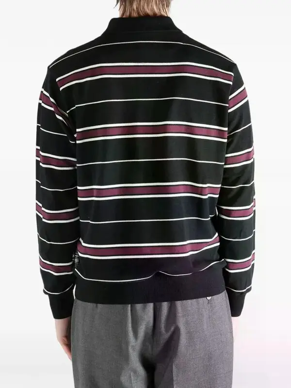 Undercover Striped Pocket Polo Shirt - Black
