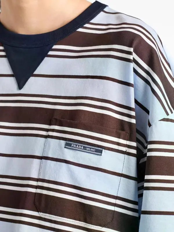 Prada Striped Cotton T-shirt