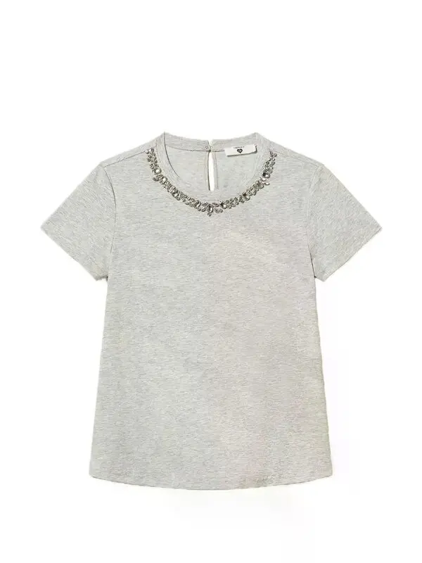 TWINSET Cabochon-embellished T-shirt - Grey