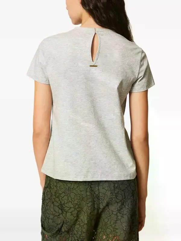 TWINSET Cabochon-embellished T-shirt - Grey