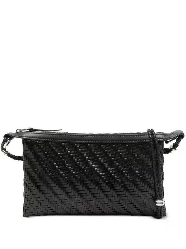Benedetta Bruzziches Braided Crossbody Bag - Black