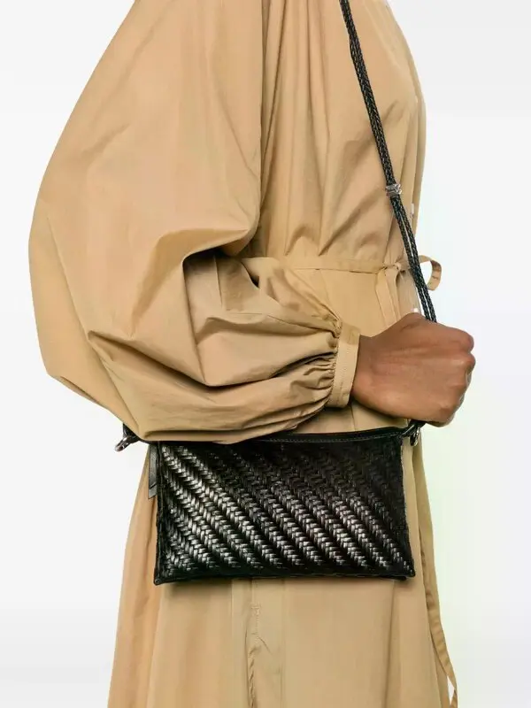 Benedetta Bruzziches Braided Crossbody Bag - Black