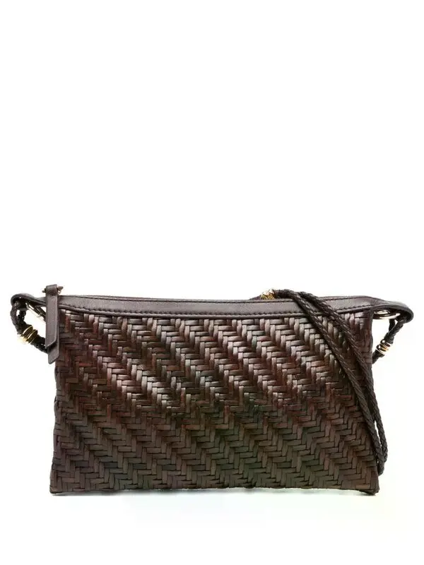 Benedetta Bruzziches Woven Leather Shoulder Bag - Brown