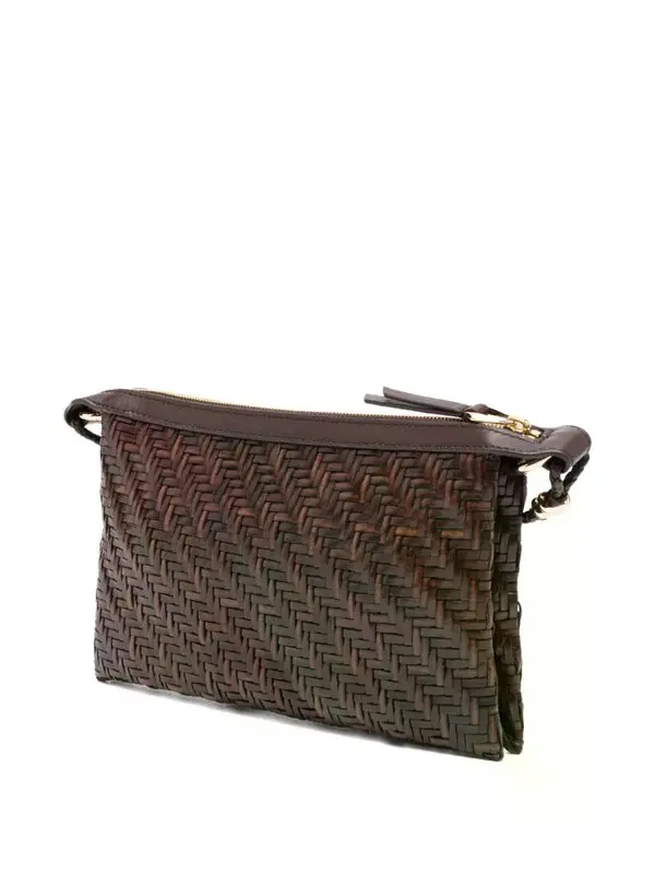 Benedetta Bruzziches Woven Leather Shoulder Bag - Brown
