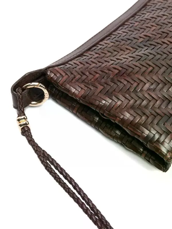 Benedetta Bruzziches Woven Leather Shoulder Bag - Brown