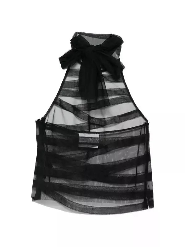 Erika Cavallini Striped Bow Top