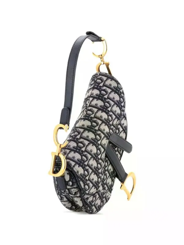Dior Saddle Handbag Oblique Canvas Mini Shoulder Bag - Blue