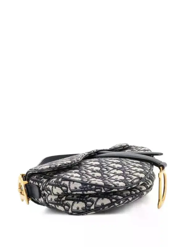 Dior Saddle Handbag Oblique Canvas Medium - Blue