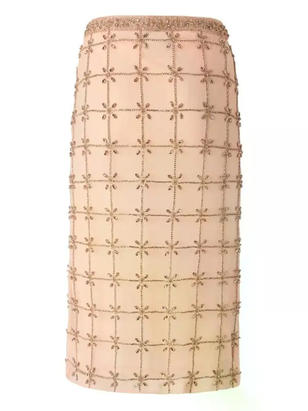 Pinko Crystal-embellished Midi Skirt - Pink