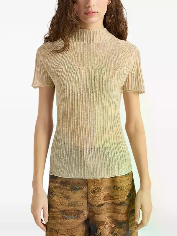 Momoni Ribbed Knit T-shirt