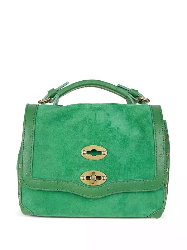 ZANELLATO Baby Postina Leather-trim Suede Tote Bag - Green