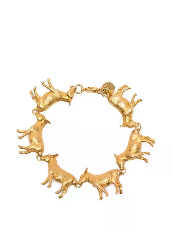 Jacquemus Anes Animal-pendant Bracelet - Gold
