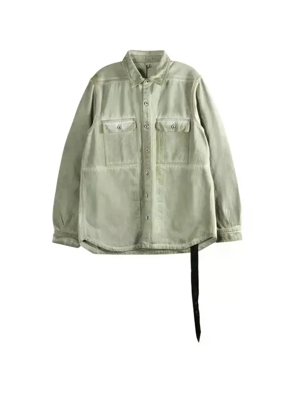 Rick Owens Flap-pocket Denim Shirt - Green