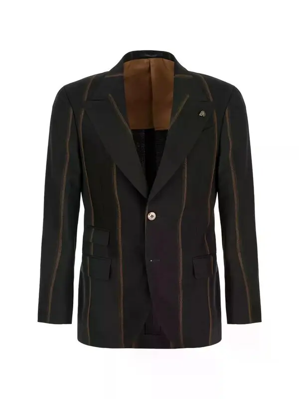 GABRIELE PASINI Striped Single-breasted Blazer