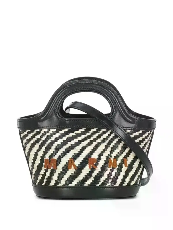 Marni Micro Wavy Raffia-effect Tote Bag
