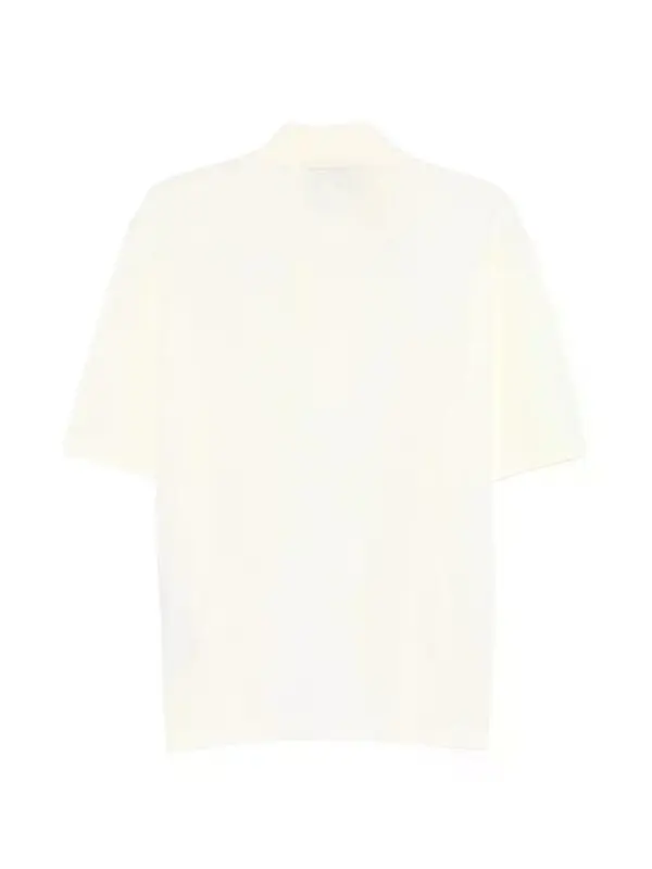 AMI Paris De Coeur Cotton Polo Shirt - Neutrals