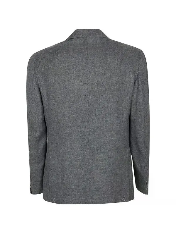 Eleventy Single-breasted Notched-lapel Blazer - Grey
