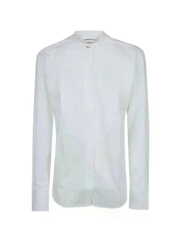 Victoria Beckham Bib-detail Buttoned Shirt - White
