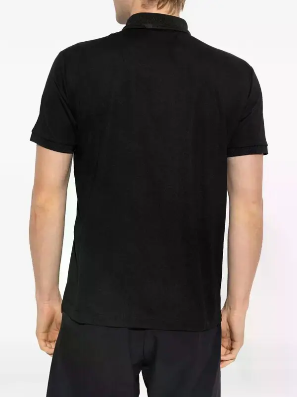 EA7 Button Logo Polo Shirt - Black
