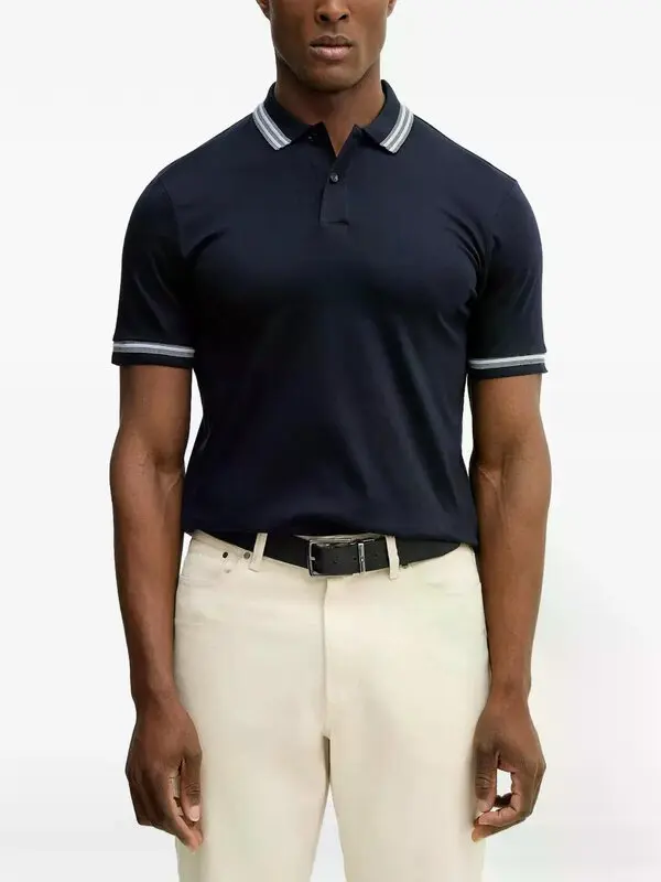 BOSS Striped-trim Polo Shirt