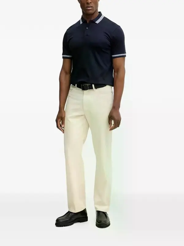 BOSS Striped-trim Polo Shirt