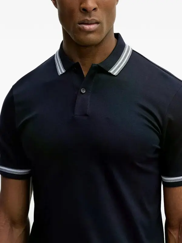 BOSS Striped-trim Polo Shirt