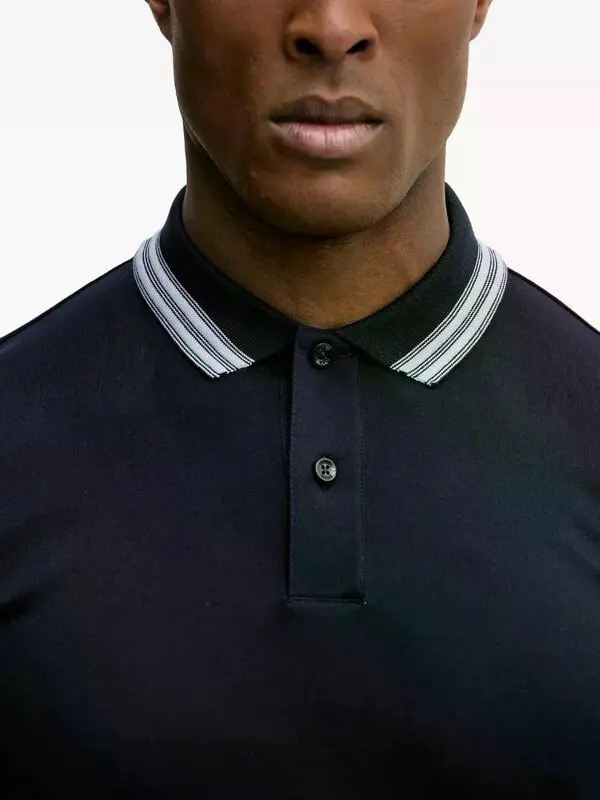 BOSS Striped-trim Polo Shirt