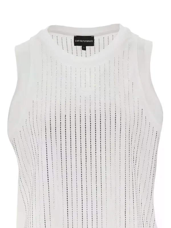 Emporio Armani Perforated Tank Top - White