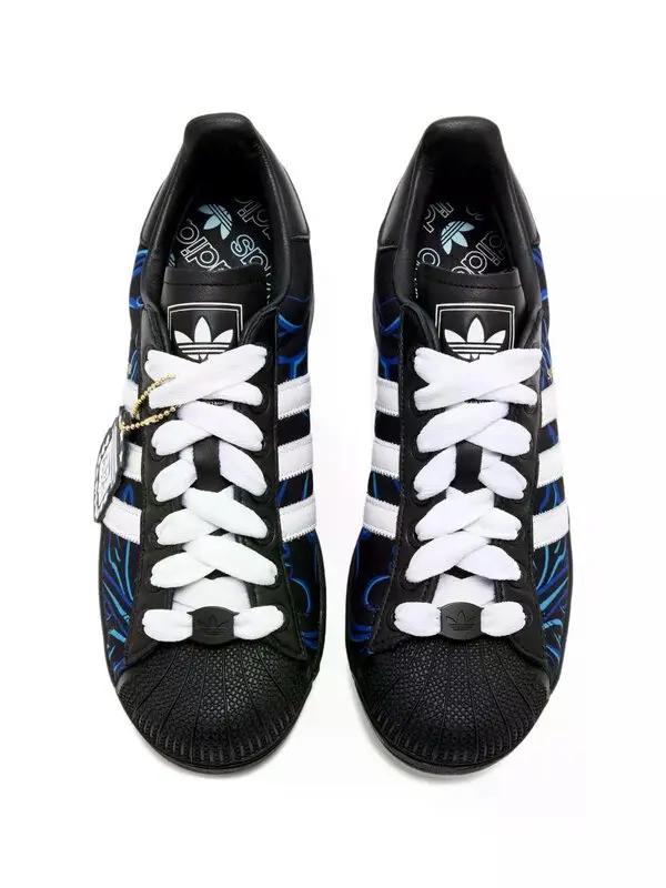 Adidas X Afa Superstar Ii Lace-up Sneakers - Black