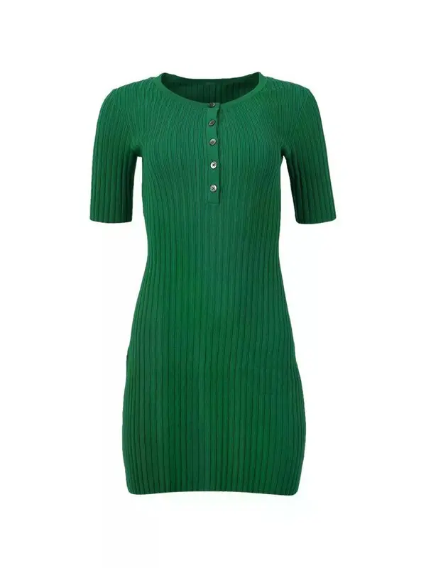 Lhd Samphire Buttoned Knit Mini Dress