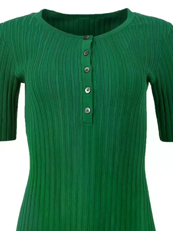 Lhd Samphire Buttoned Knit Mini Dress