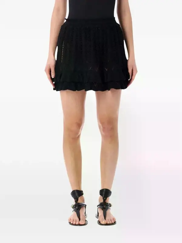 MARANT ETOILE Nelle Knit Mini Skirt - Black