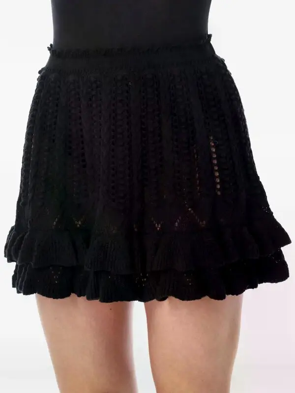 MARANT ETOILE Nelle Knit Mini Skirt - Black