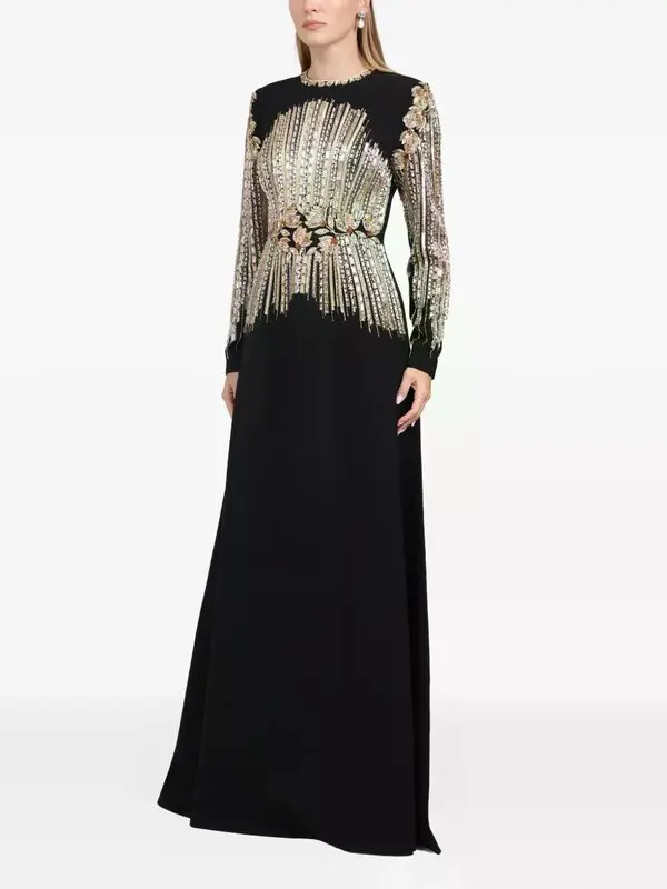 DINA MELWANI Crystal-embellished Maxi Dress