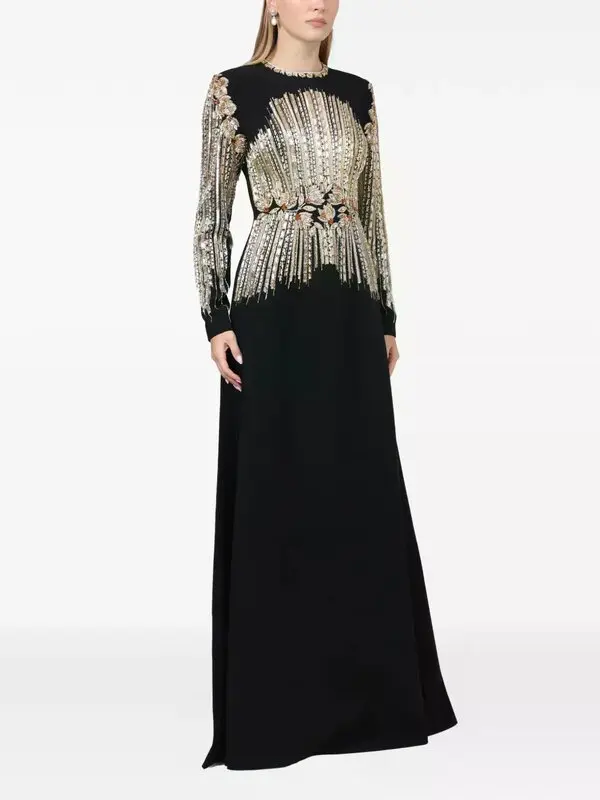 DINA MELWANI Crystal-embellished Maxi Dress