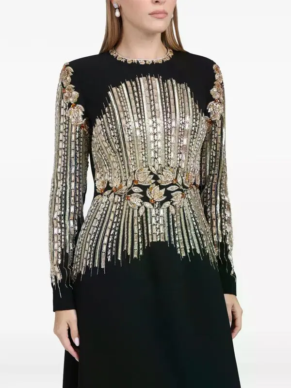 DINA MELWANI Crystal-embellished Maxi Dress