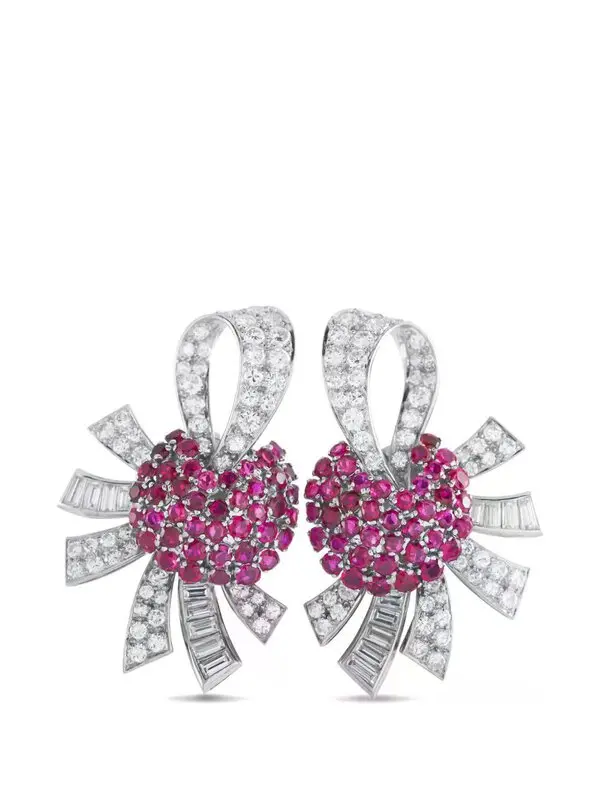 LB EXCLUSIVE Diamond And Ruby Earrings