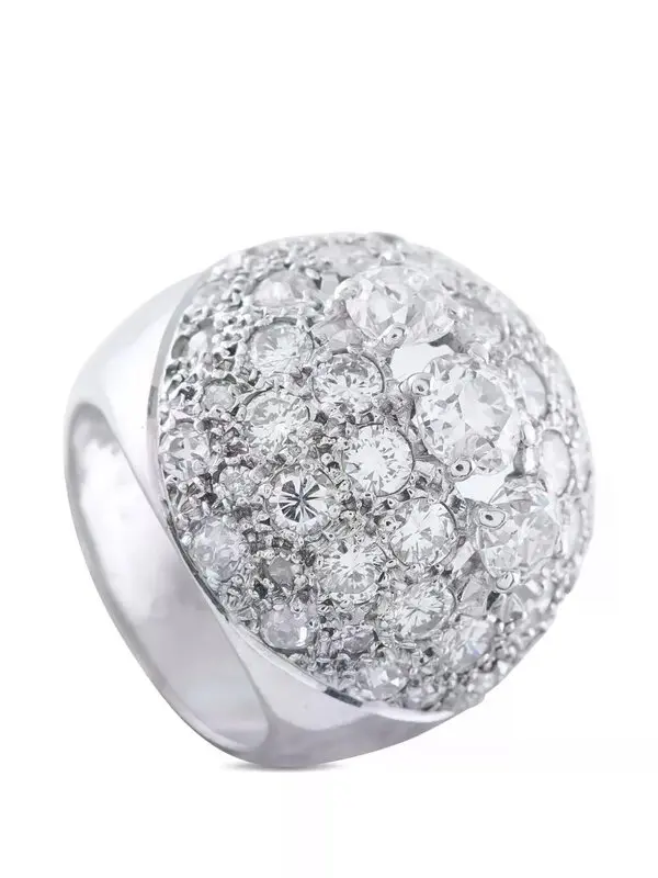 LB EXCLUSIVE Diamond Bombe Ring - Silver