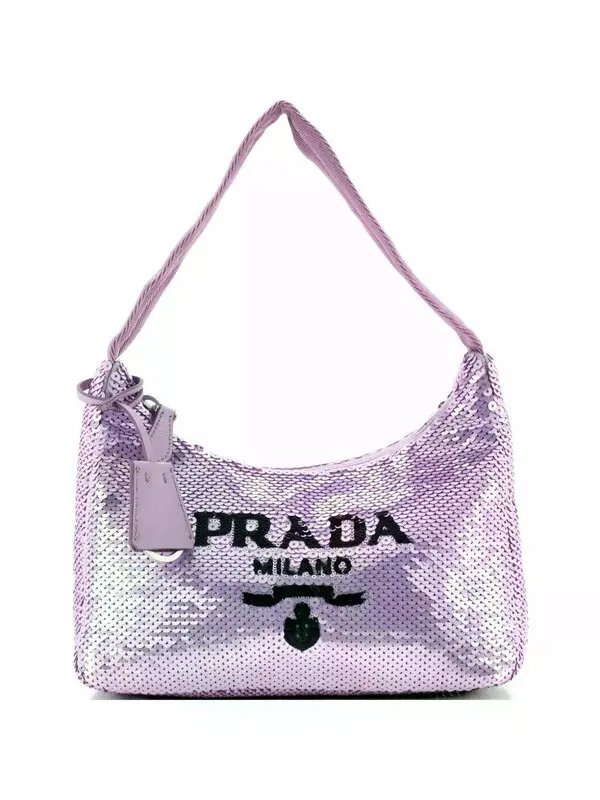 Prada Re-edition 2000 Sequins Mini Hobo Bag