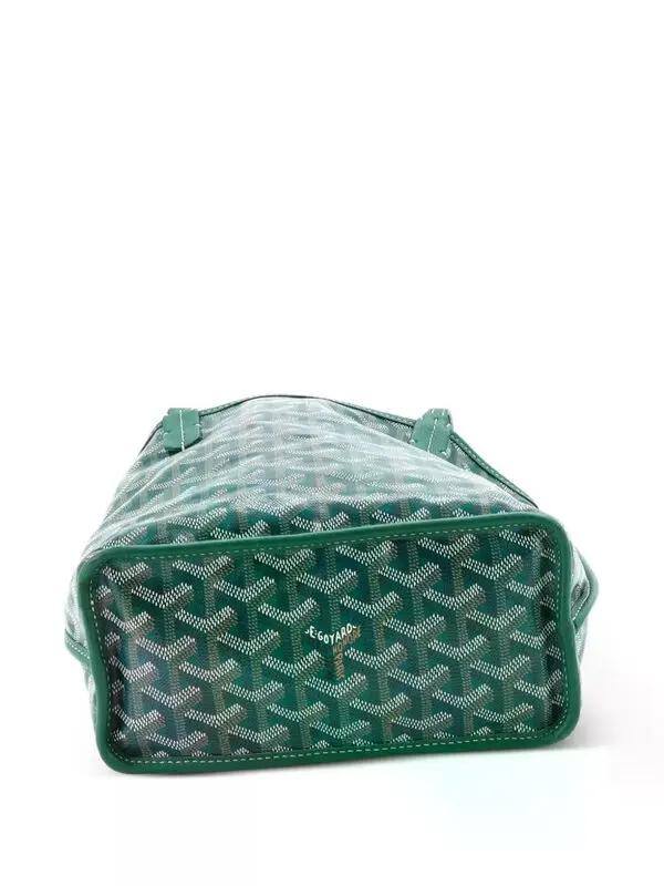 Goyard Anjou Reversible Mini Tote Coated Canvas Satchel - Green