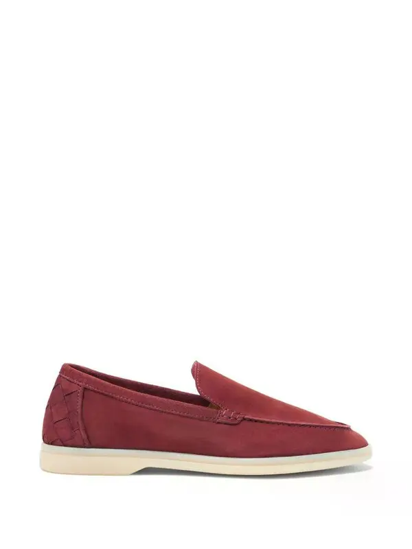 SCAROSSO Ludovica Suede Loafers - Red