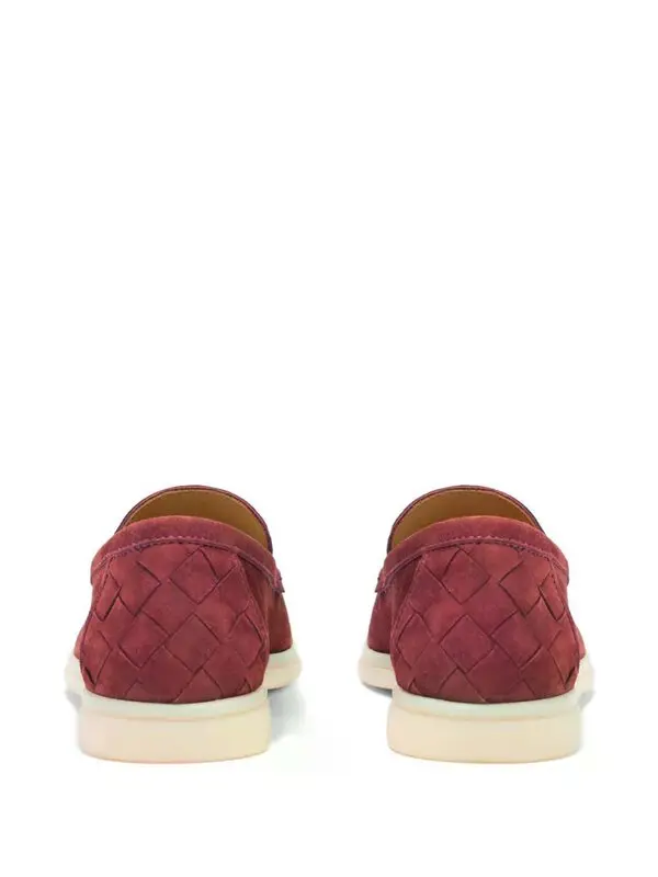 SCAROSSO Ludovica Suede Loafers - Red