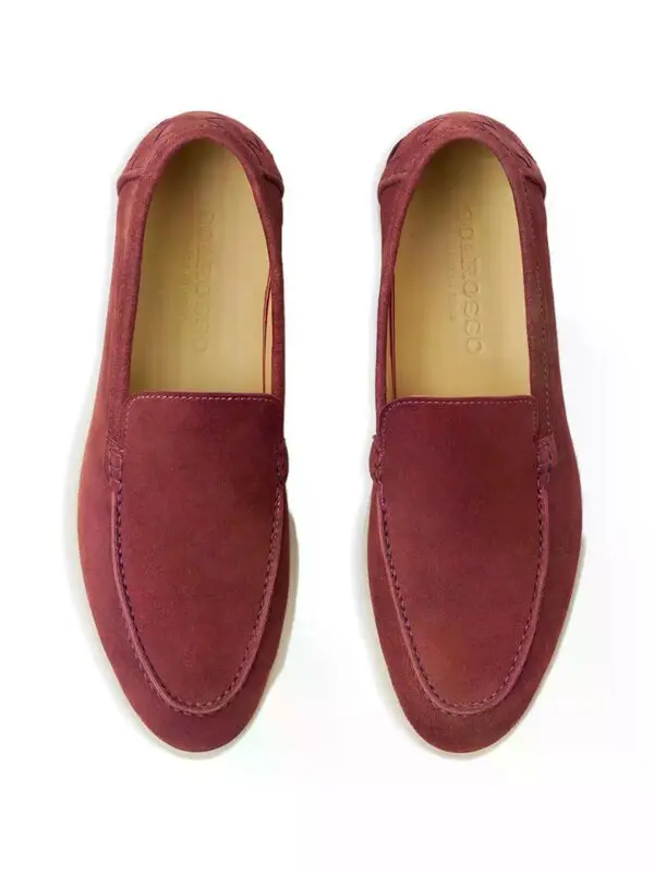 SCAROSSO Ludovica Suede Loafers - Red