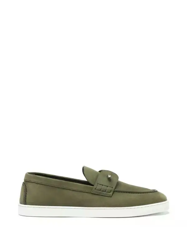 SCAROSSO Cole Piercing-detail Loafers - Green