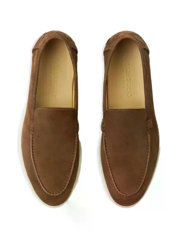 SCAROSSO Ludovica Suede Loafers - Brown