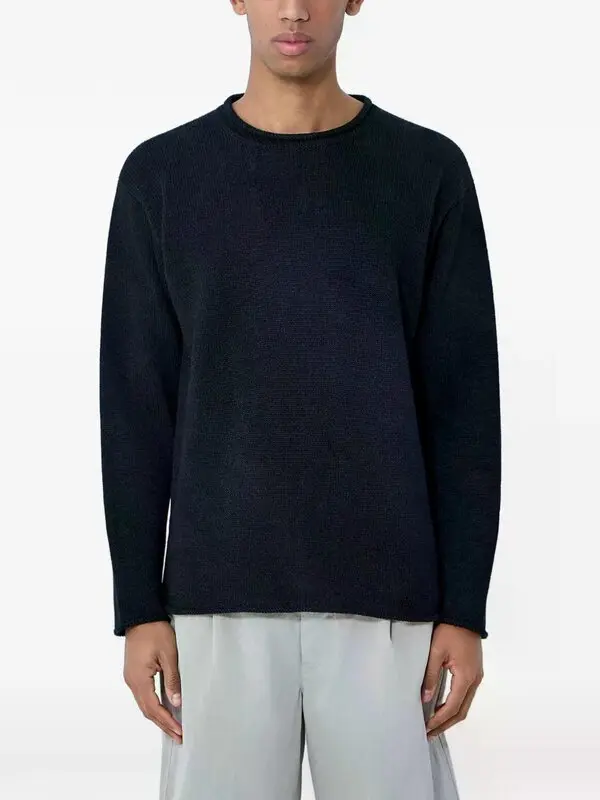 MOOS STUDIO Ribbed Crew-neck Sweater